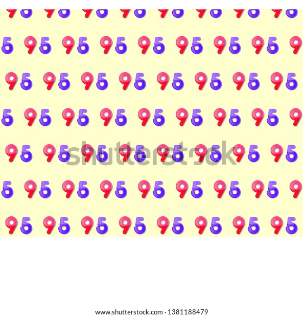 Arabic Numbers On Yellow Background Vector Stock Vector (Royalty Free ...
