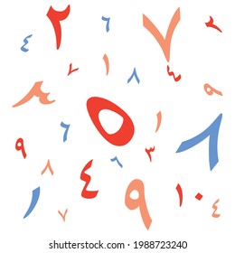 Arabic Numbers Pattern Design Vector Stock Vector (Royalty Free ...