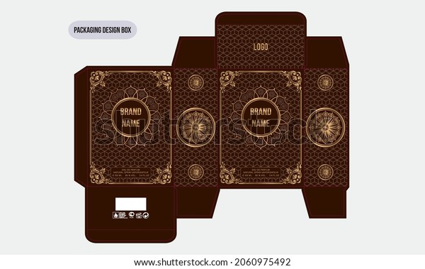 Arabic Packaging Design Perfume Luxury Box Stock Vector (Royalty Free ...