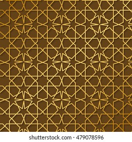 Arabic Pattern Gold Style Traditional Arab Stock Vector (Royalty Free ...