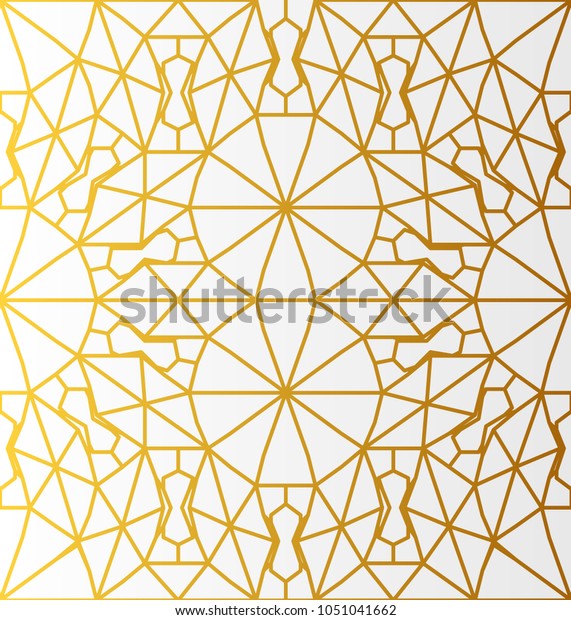 Arabic Pattern Gold Style Traditional Arab Stock Vector (Royalty Free ...