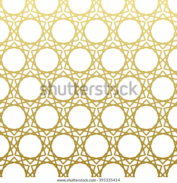 Arabic Pattern Gold Style Traditional East Stock Vector (Royalty Free ...