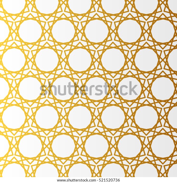 Arabic Pattern Gold Style Traditional Arab Stock Vector (Royalty Free ...