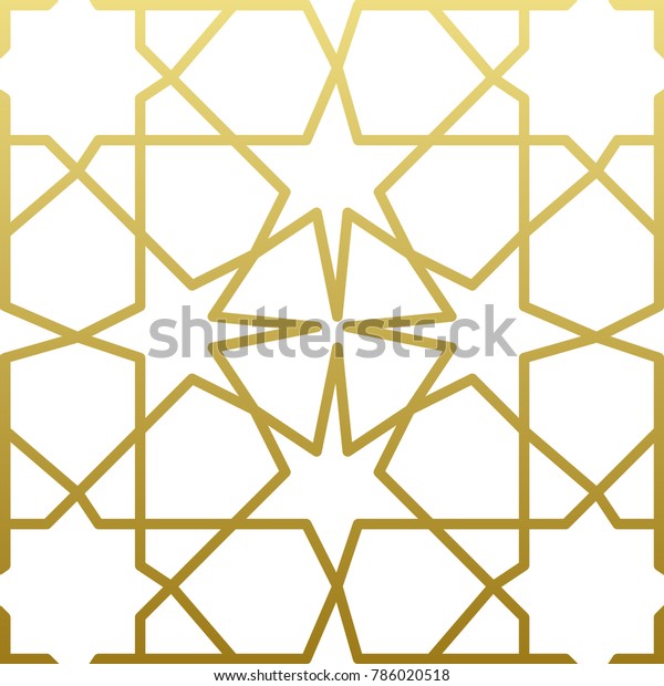 Arabic Pattern Gold Style Traditional Arab Stock Vector (Royalty Free ...