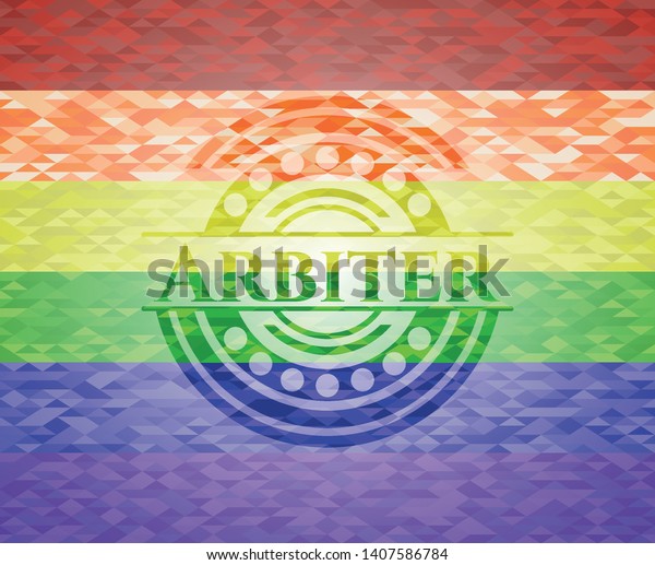 Arbiter Lgbt Colors Emblem Vector Illustration Stock Vector (Royalty ...