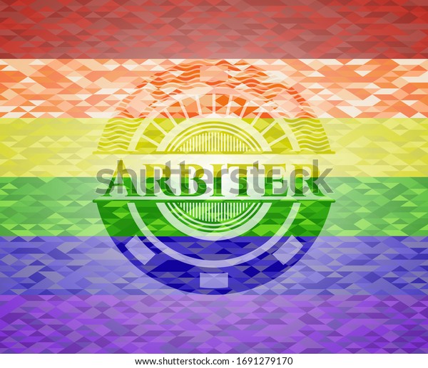 Arbiter Lgbt Colors Emblem Vector Illustration Stock Vector (Royalty ...