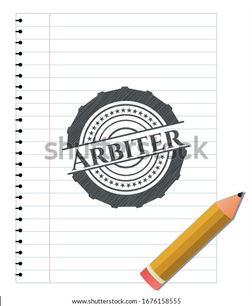 Arbiter Penciled Vector Illustration Detailed Stock Vector (Royalty ...