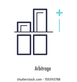 Arbitrage Icon Thin Line Design Vector Stock Vector (Royalty Free ...