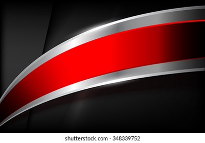 Black Square Background Red Arc Banner Stock Vector (Royalty Free ...