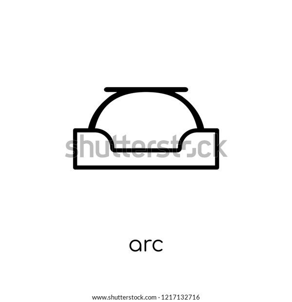 Arc Icon Trendy Modern Flat Linear Stock Vector (Royalty Free ...