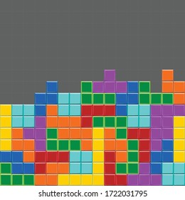 Old Video Game Square Template Bricks Stock Vector (Royalty Free) 468509369