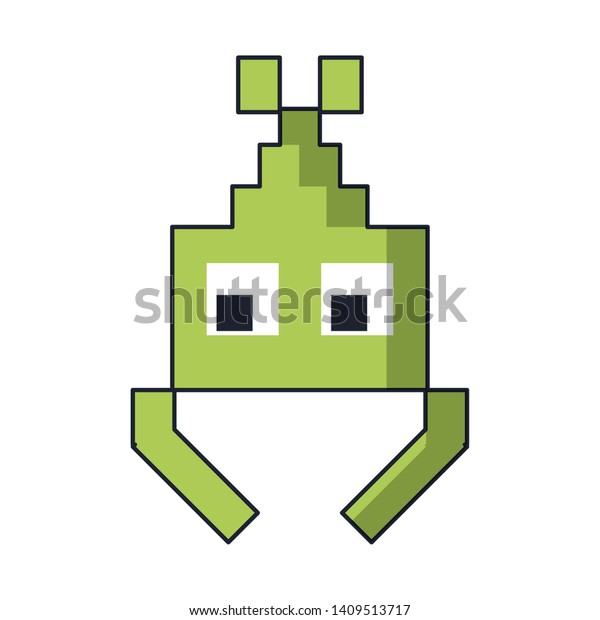 Arcade Game Character Galaxy Vector Illustration Stock Vector (Royalty ...