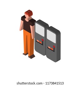 Arcade Game Isometric Left Top View Stock Vector (Royalty Free ...