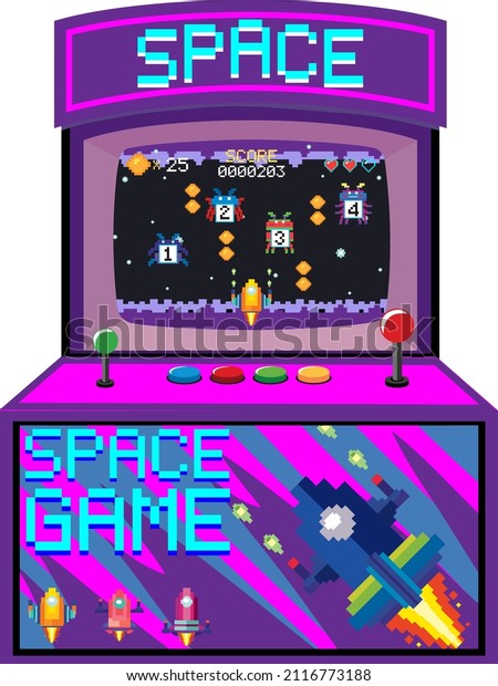 2,173 Pixel Arcade Machine Images, Stock Photos & Vectors | Shutterstock
