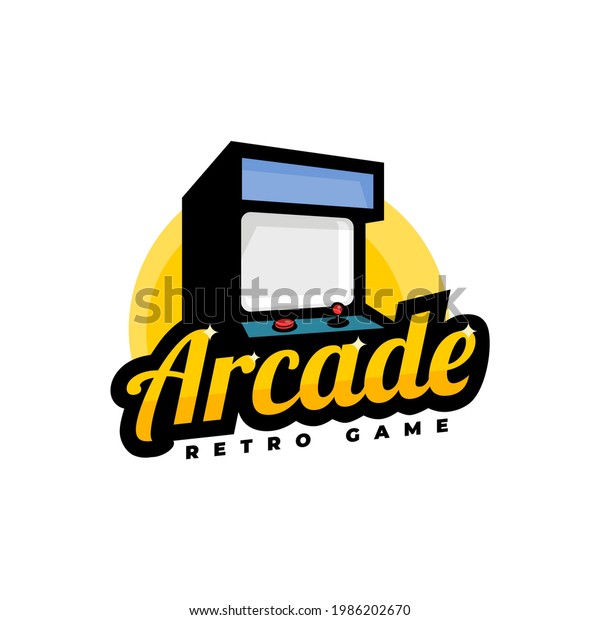 Arcade Game Machine Logo Retro Style Stock Vector (Royalty Free ...