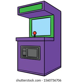 Arcade Machine Cartoon Illustration Arcade Machine Stock Vector ...