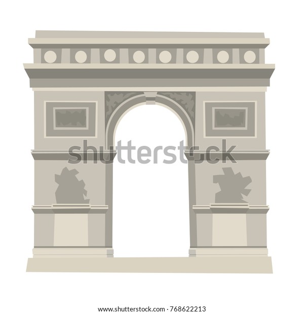 Arch Cartoon Logo Vector Illustration History Stock Vector (Royalty ...