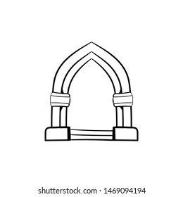Arch Doodle Style Hand Drawing Doodle Stock Vector (Royalty Free ...
