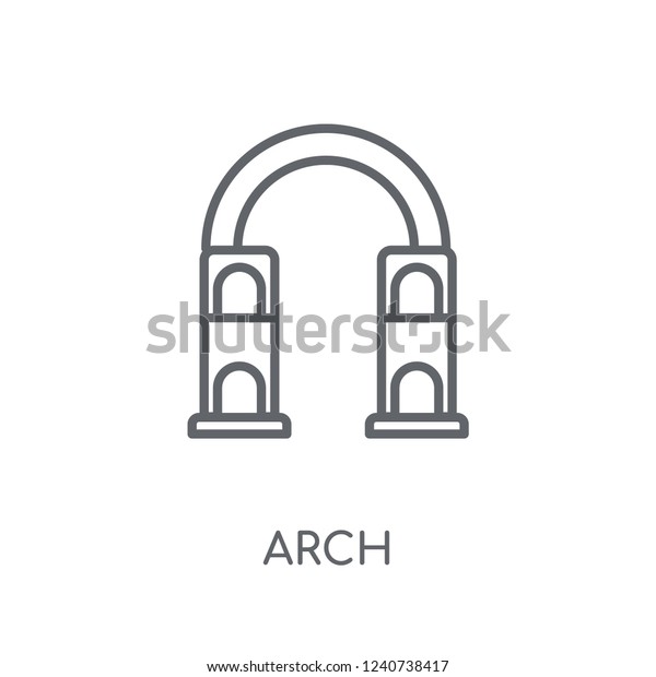 Arch Linear Icon Modern Outline Arch Stock Vector (Royalty Free ...