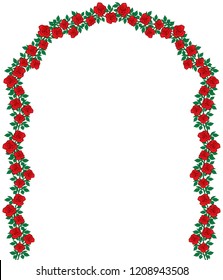 Arch Red Roses Vector Illustration Stock Vector (Royalty Free ...