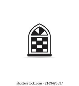 Arch Window Icon On White Background Stock Vector (Royalty Free ...