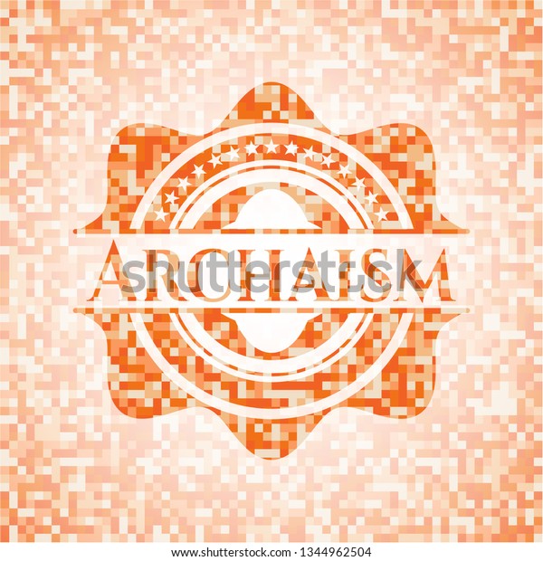 Archaism Orange Tile Background Illustration Square Stock Vector ...