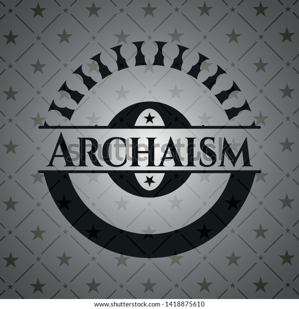 Archaism Realistic Black Emblem Vector Illustration: เวกเตอร์สต็อก ...