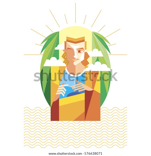 Archangel Gabriel Islam Stock Vector (Royalty Free) 576638071 ...