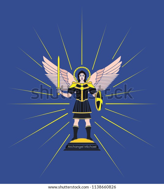Archangel Michael Without Outline Stock Vector (Royalty Free ...