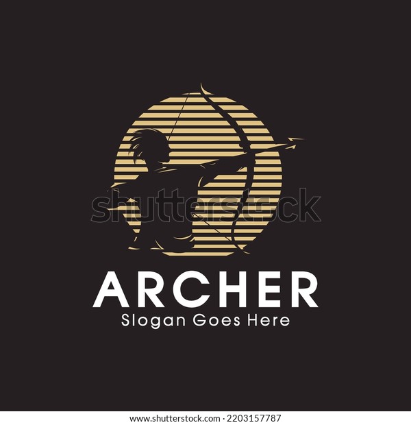 Archer Business Vector Logo Illustration Stock Vector (Royalty Free ...