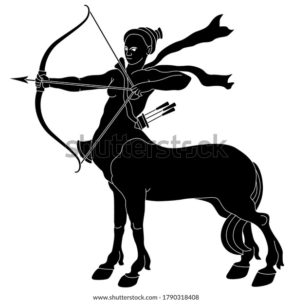 Archer Centauride o centauress. Centauro femenino: vector de stock ...