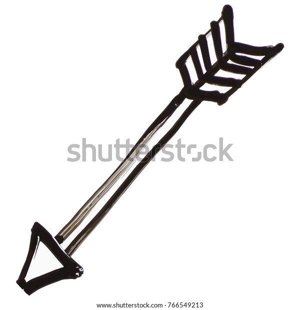 Archery Arrow Arrow Head Quill Feathers Stock Vector (Royalty Free ...