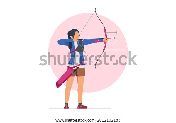 Archery Athlete Compound Bow Vector Illustration Stock Vector (Royalty ...