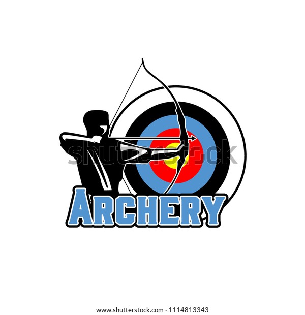 Archery Design Logo Template Arrow Bow Stock Vector (Royalty Free ...