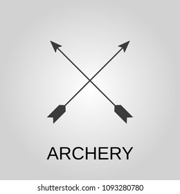 Archery Icon Archery Symbol Flat Design Stock Vector (Royalty Free ...