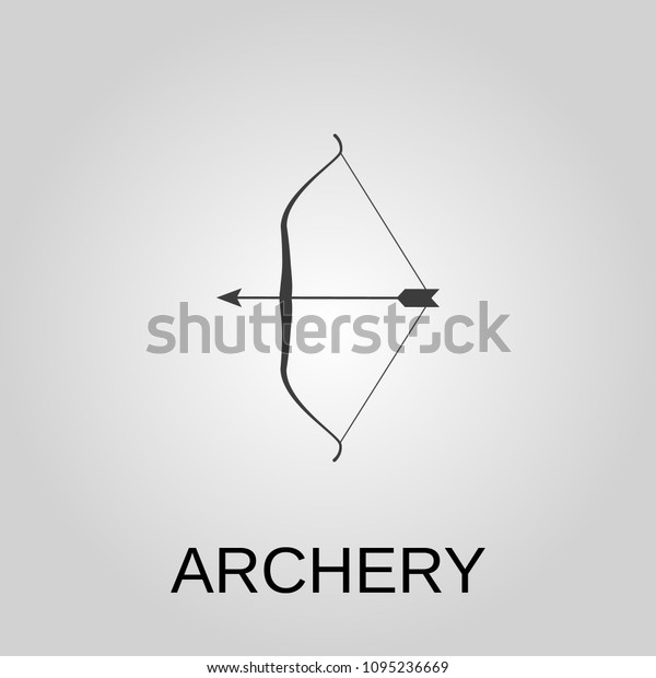 Archery Icon Archery Symbol Flat Design Stock Vector (Royalty Free ...