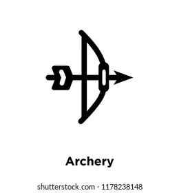 Archery Icon Vector Isolated On White Stock Vector (Royalty Free ...