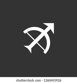 Archery Icon Vector Archery Sign On Stock Vector (Royalty Free ...