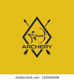 Archery Logo Design Template Stock Vector (Royalty Free) 1105604438
