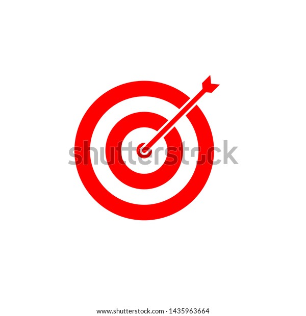 Archery Target Arrow Red White Color Stock Vector (Royalty Free ...