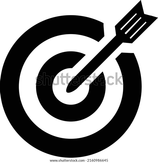 Archery Target Icon White Background Stock Vector (Royalty Free ...