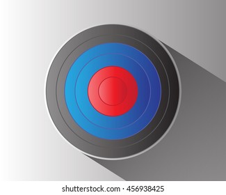 Archery Target On Gray Background Vector Stock Vector (Royalty Free ...