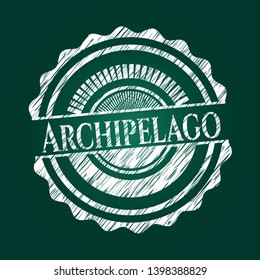 Archipelago On Blackboard Vector Illustration Detailed Stock Vector ...
