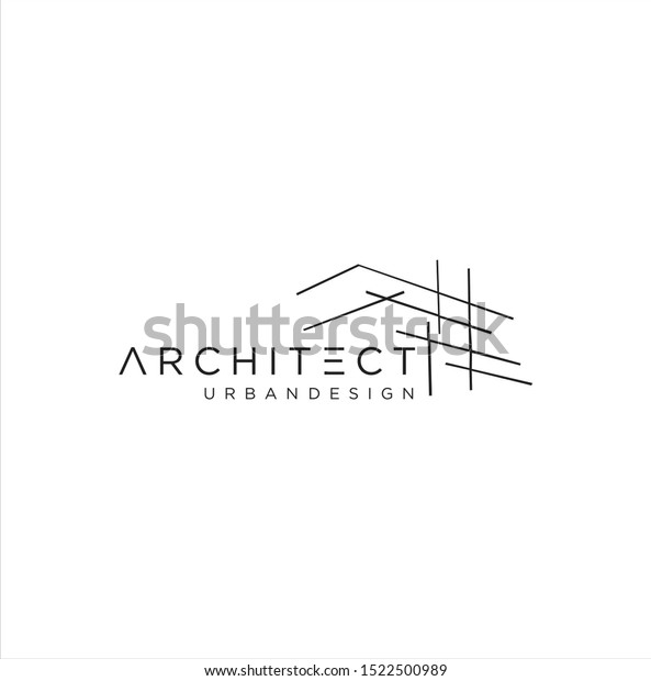 Architect House Logo Building Template Architectural Stock Vector ...