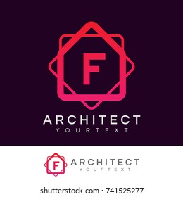 Architect Initial Letter F Logo Design Stock Vector (Royalty Free ...