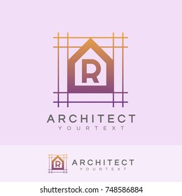 Architect Initial Letter R Logo Design Stock Vector (Royalty Free ...
