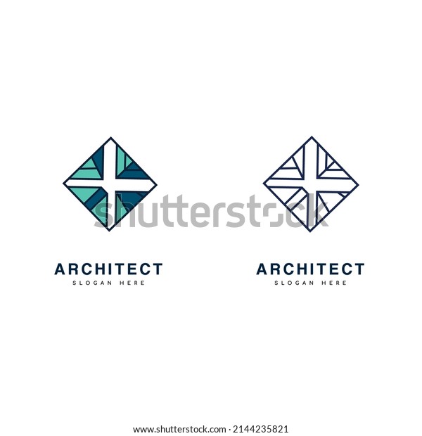 Architect Logo Template Design Icon Illustration Stock Vector (Royalty ...