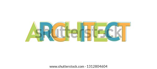 Architect Word Concept Architect Use Cover Stock Vector (Royalty Free ...