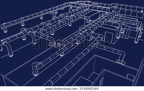 Architectural Bim Air Ducts Design 3d: เวกเตอร์สต็อก (ปลอดค่าลิขสิทธิ์ ...