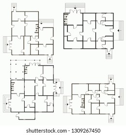 Architectural Blueprint Top View Background Vector: vector de stock ...